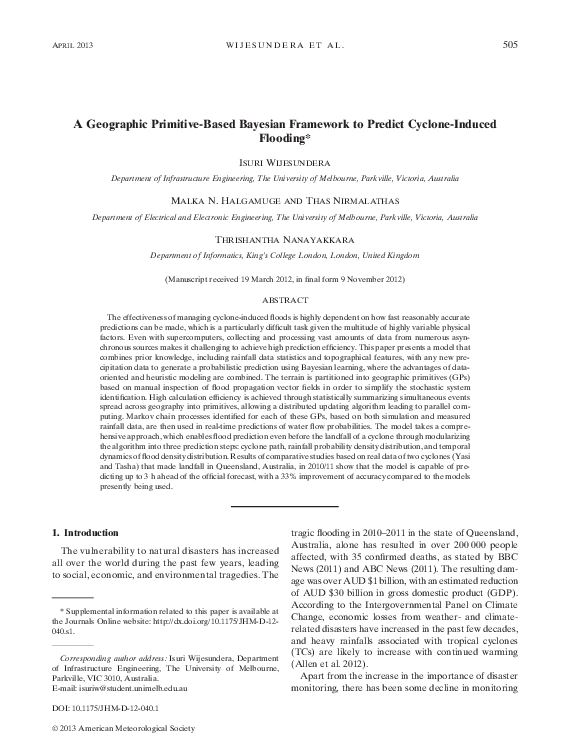 Pdf A Geographic Primitive Based Bayesian Framework To Predict