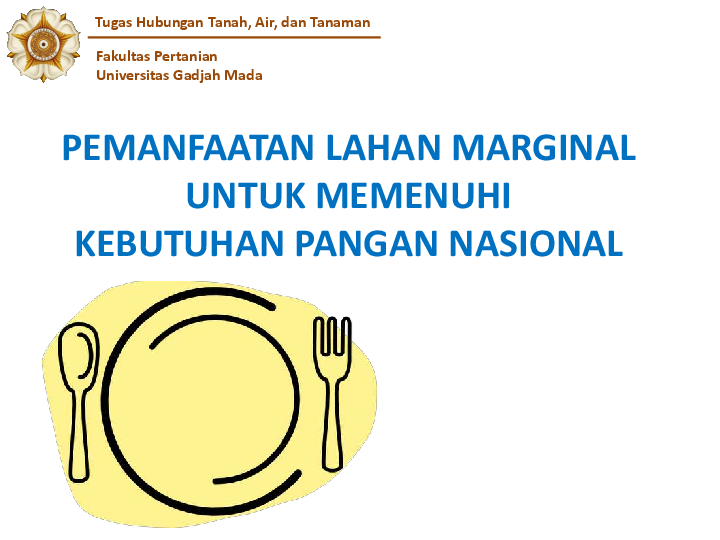 (PDF) PEMANFAATAN LAHAN MARGINAL UNTUK MEMENUHI KEBUTUHAN PANGAN ...