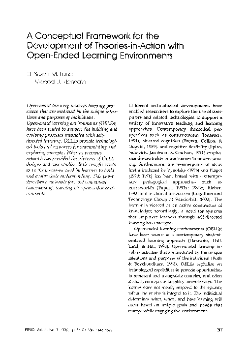 (PDF) Open-Ended Learning Environments: Foundations, Assumptions, and ...