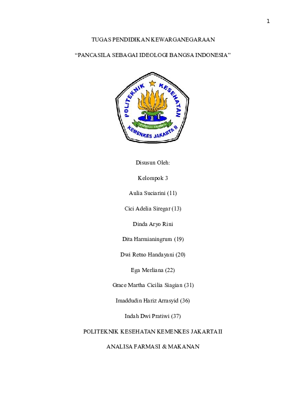(DOC) PANCASILA SBG IDEOLOGI BANGSA INDONESIA (DOC) PANCASILA SBG IDEOLOGI BANGSA INDONESIA