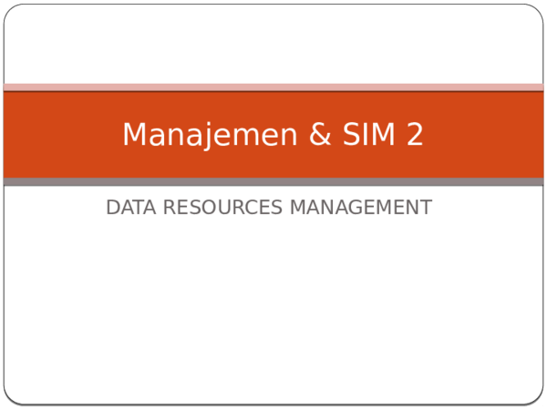 (PPT) Data Resource Management