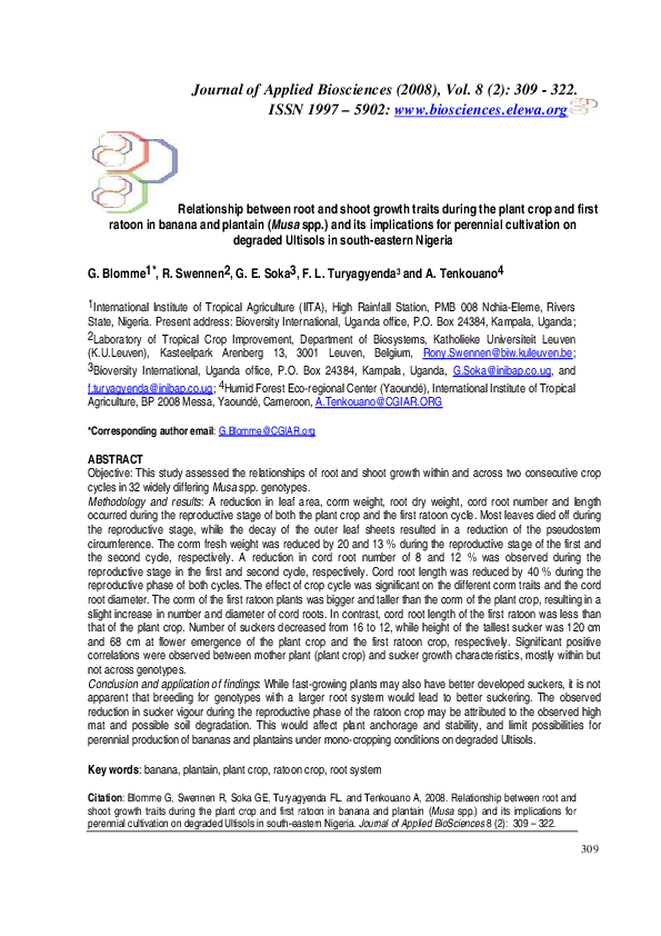 (PDF) Relationship between root and shoot growth traits during the ...