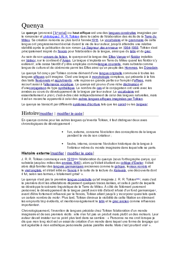 (DOC) Quenya