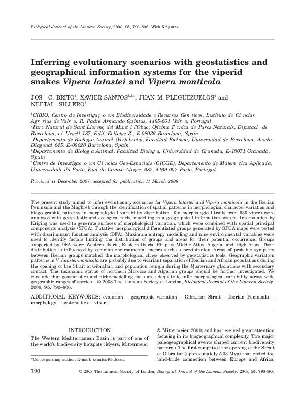 (PDF) Inferring evolutionary scenarios with geostatistics and ...