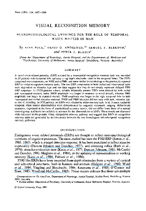(PDF) Post-ictal recognition memory predicts laterality of temporal ...
