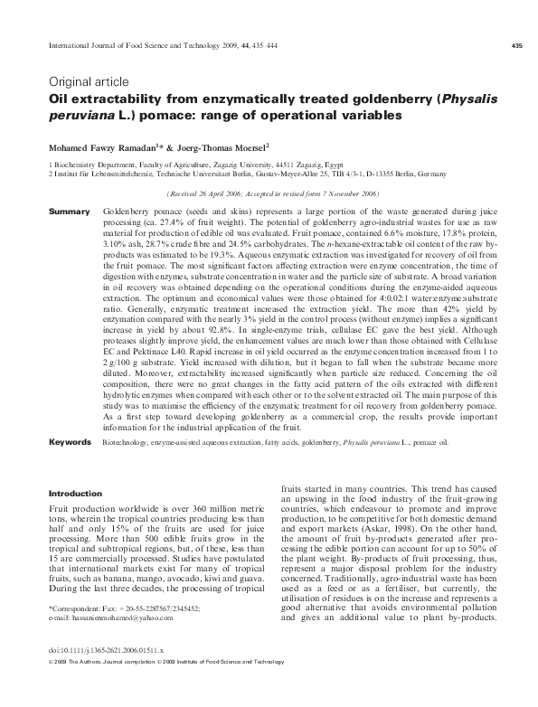 (PDF) Oil extractability from enzymatically treated goldenberry ...
