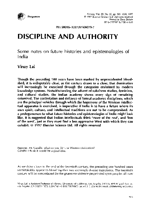(PDF) Discipline and authority