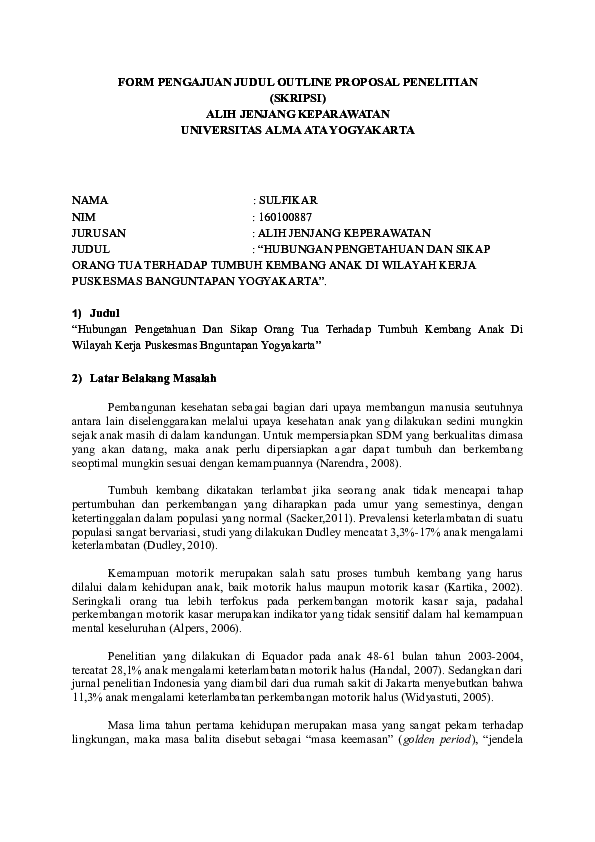 (DOC) Outline Skripsi