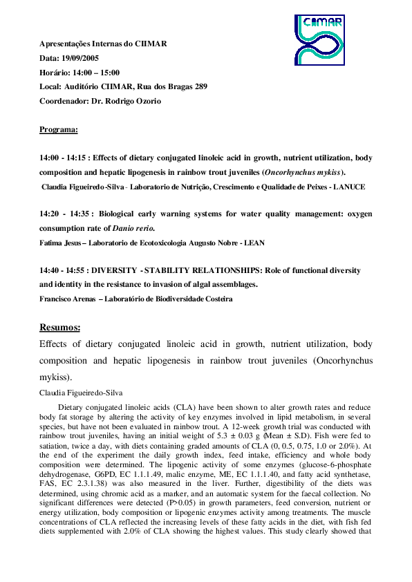 (PDF) Effects of dietary conjugated linoleic acid on production and metabolic parameters in ...