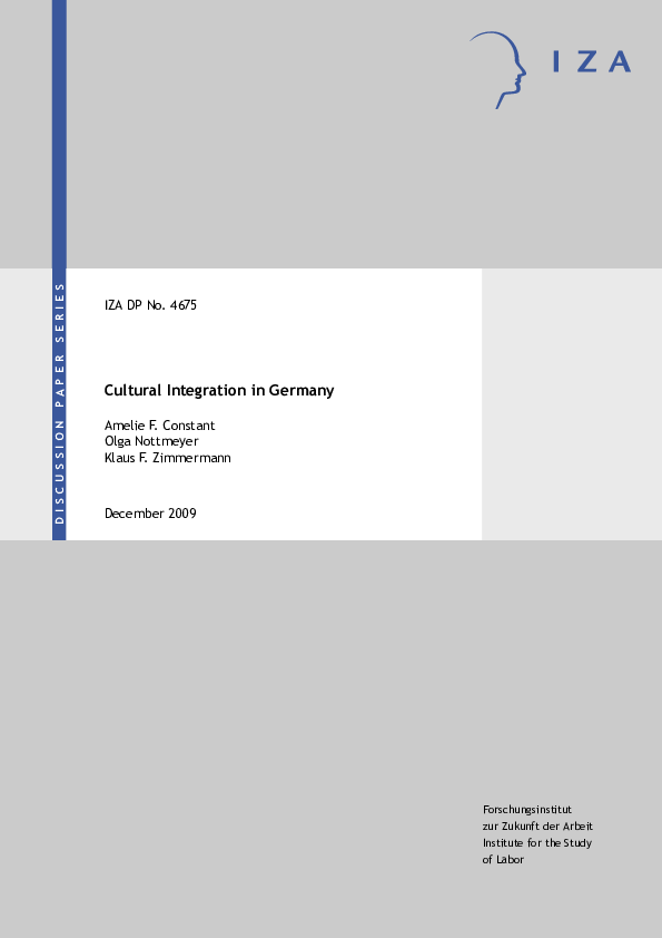 (PDF) Cultural Integration in Germany