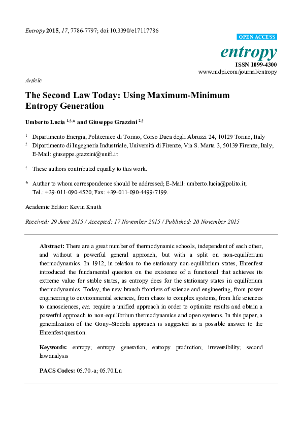 The Second Law Today Using Maximum Minimum Entropy Generation