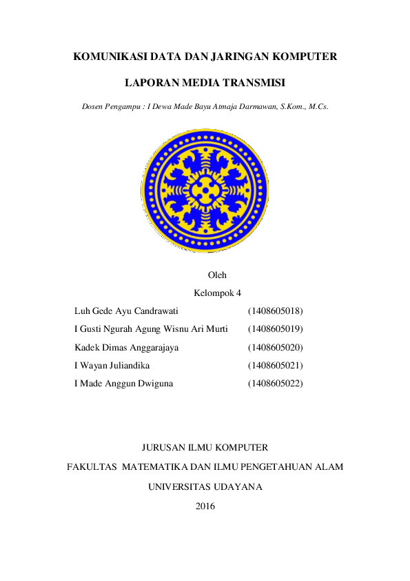 (PDF) KOMUNIKASI DATA DAN JARINGAN KOMPUTER LAPORAN MEDIA TRANSMISI