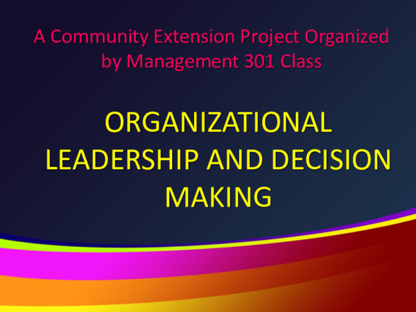 (PDF) Community Extension Program