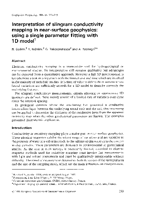 (PDF) Interpretation of slingram conductivity mapping in near-surface ...