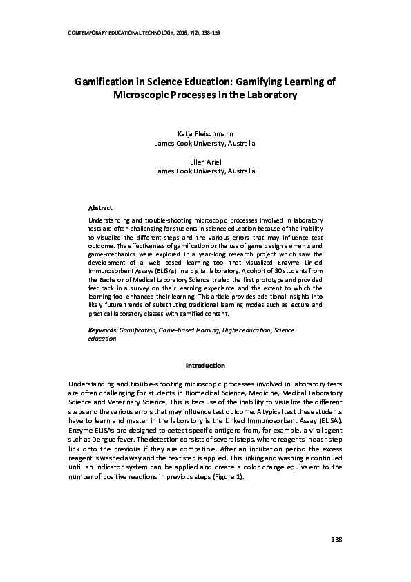 (PDF) Gamification in Science Education: Gamifying Learning of ...