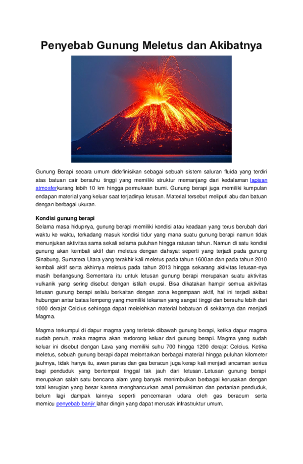 (DOC) Gunung Meletus dan Akibatnya.docx