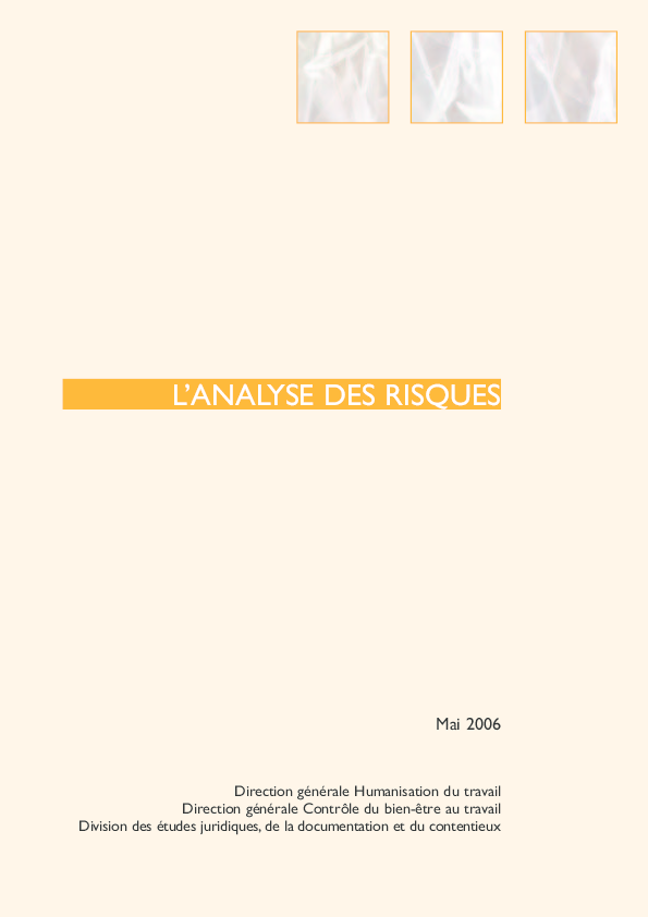 (PDF) L'ANALYSE DES RISQUES