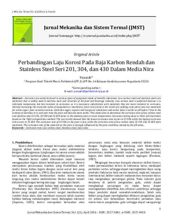 (PDF) Jurnal Mekanika dan Sistem Termal (JMST