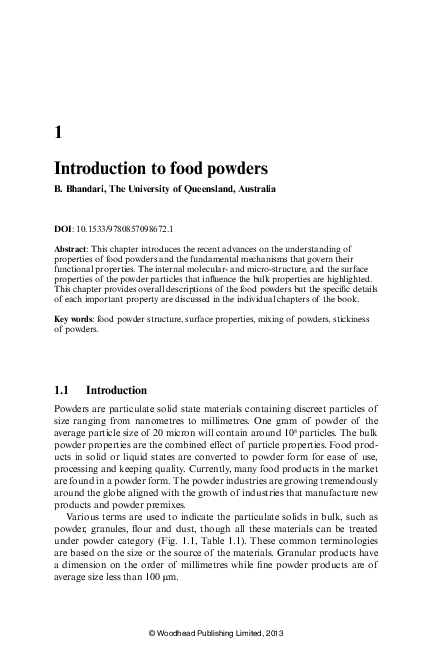 (PDF) Introduction of food powder