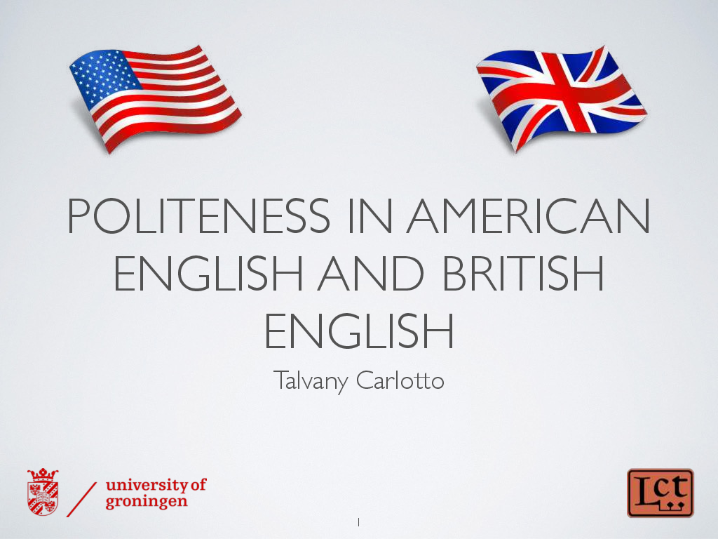 (PDF) Politeness in American English and British English