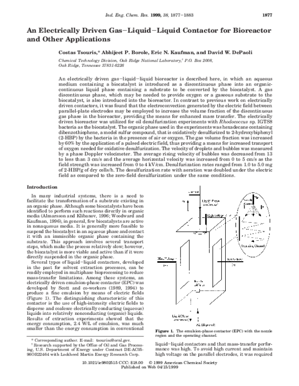 (PDF) An Electrically Driven Gas−Liquid−Liquid Contactor for Bioreactor ...