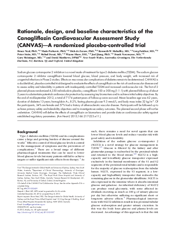 (PDF) Rationale, design, and baseline characteristics of a community-based comparative ...