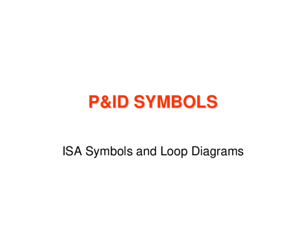 (PDF) P&ID SYMBOLS P&ID SYMBOLS ISA Symbols and Loop Diagrams