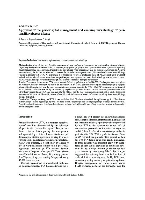 (PDF) Appraisal of the peri-hospital management and evolving ...