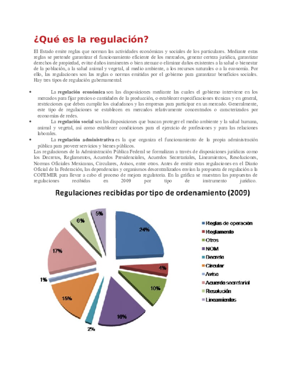 (DOC) Qué es la regulación