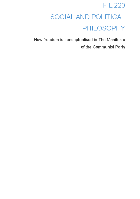 (DOC) Freedom and the Communist Manifesto