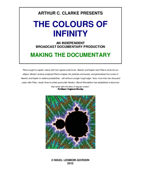 (PDF) The Colours of Infinity an Independent Broadcast Documentary ...