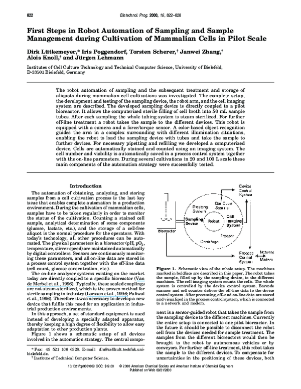 (PDF) First Steps in Robot Automation of Sampling and Sample Management ...
