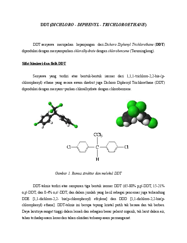 (DOC) DDT(DICHLORO -DIPHENYL -TRICHLOROETHANE