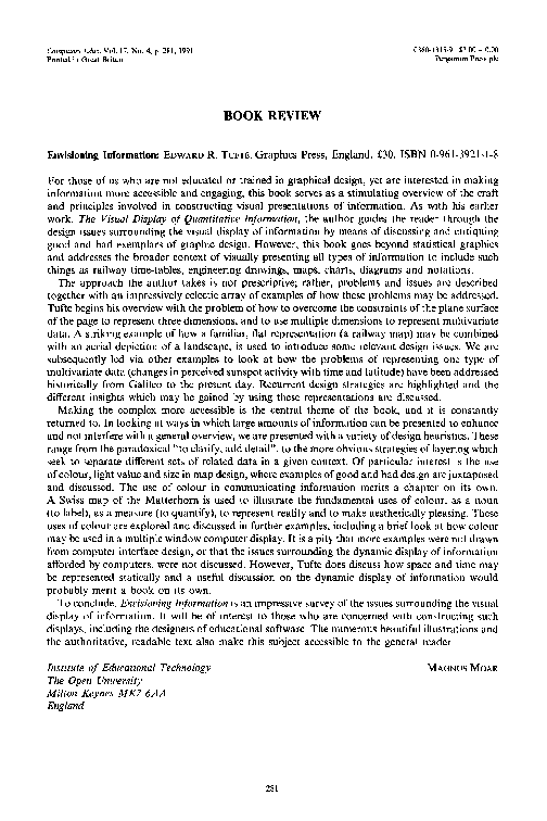 (PDF) Envisioning informationEdward R. Tufte