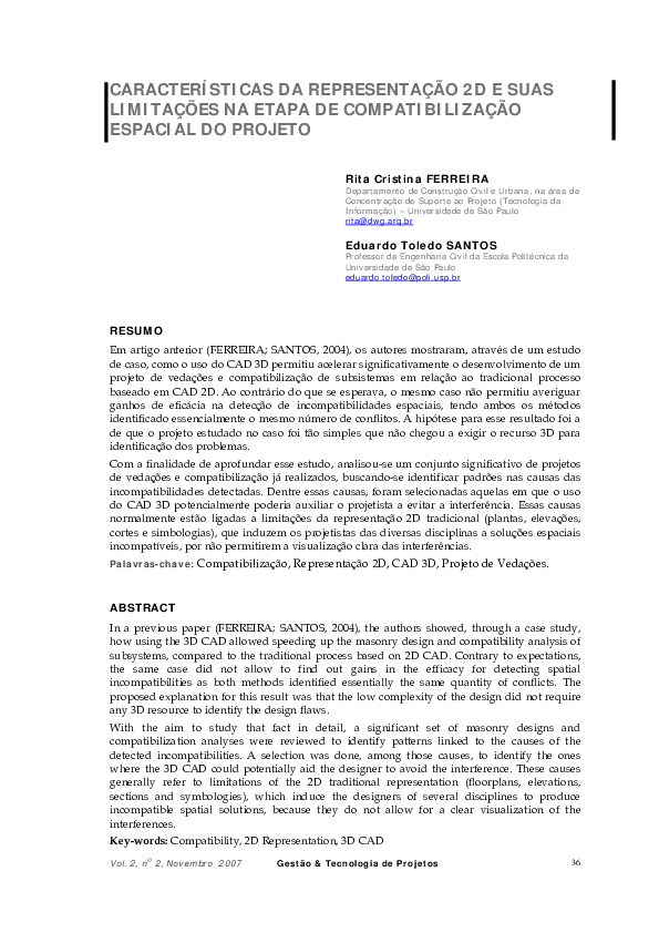 (PDF) Caracter sticas Da Representa o 2D e Suas Limita es Para a ...