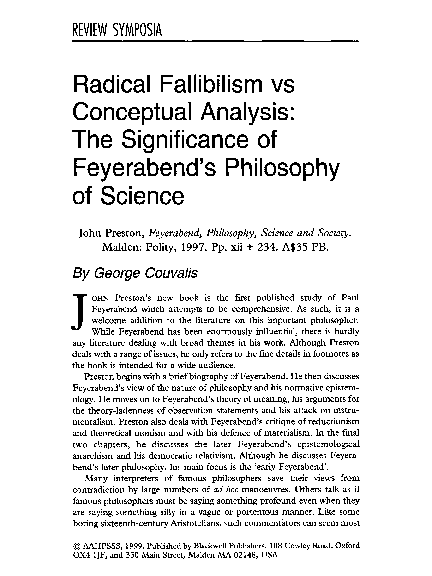 (PDF) Radical fallibilism vs conceptual analysis: The significance of ...