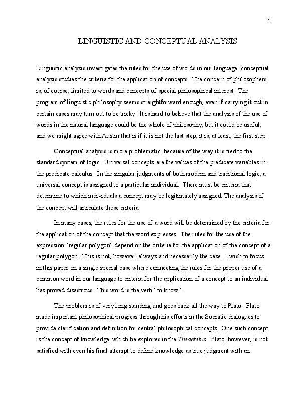 (DOC) LINGUISTIC AND CONCEPTUAL ANALYSIS