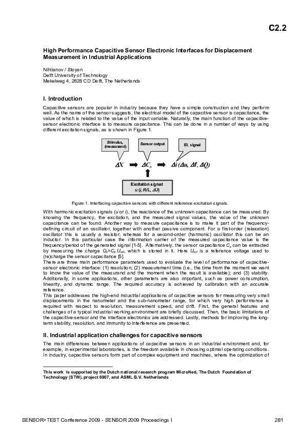 (PDF) C2. 2-High Performance Capacitive Sensor Electronic Interfaces ...
