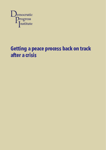 (PDF) Getting a peace process back on track after a crisis