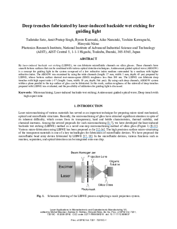 (PDF) Deep trenches fabricated by laser-induced backside wet etching ...