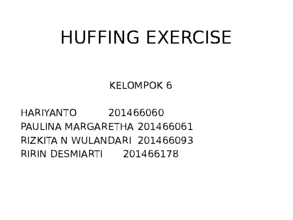 (PPT) HUFFING EXERCISE