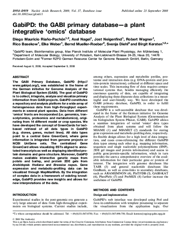 (PDF) GabiPD: Gabi Primary Database – a plant integrative ‘omics ...
