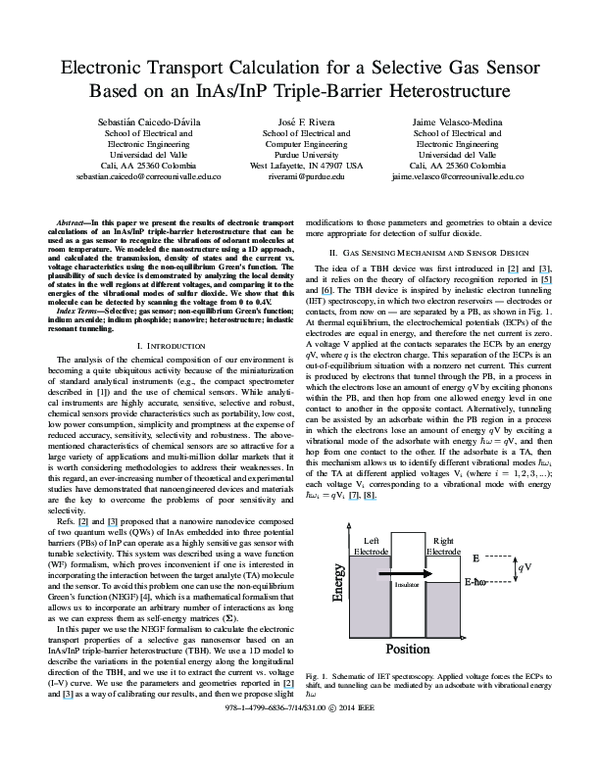 (PDF) Electronic transport calculation for a selective gas sensor based ...