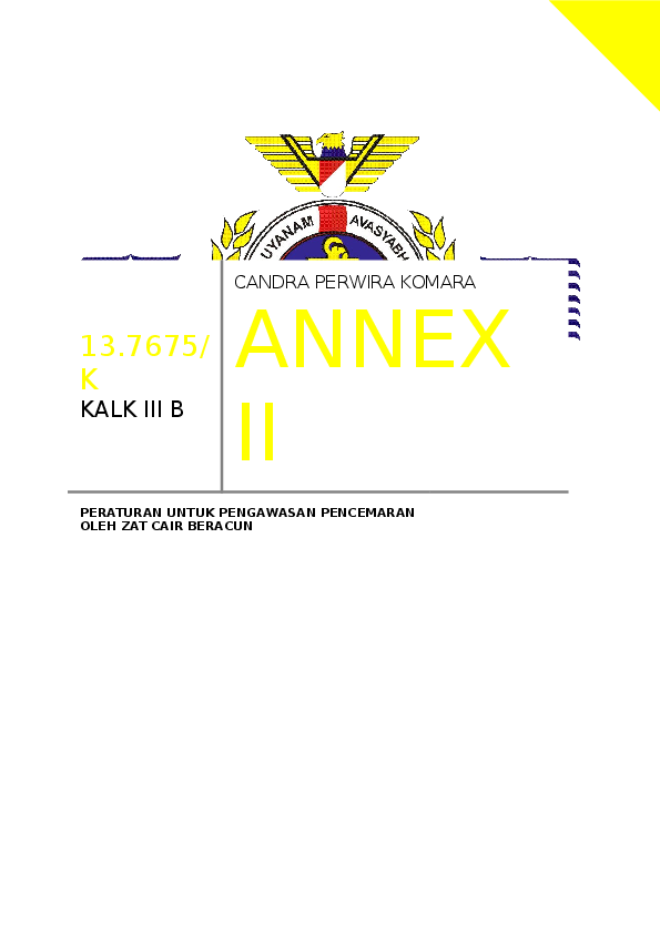 (DOC) MARPOL ANNEX II Peraturan untuk Pengawasan Pencemaran oleh Zat Cair Beracun