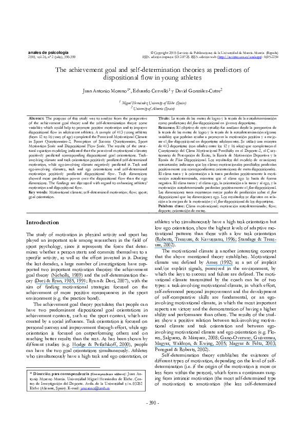 (PDF) The achievement goal and self-determination theories as ...