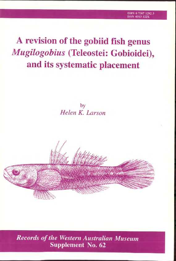 (PDF) A revision of the gobiid fish genus Mugilogobius (Teleostei ...
