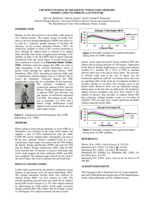 (PDF) Effectiveness of the Kinetic Wedge Foot Orthosis Modification to ...