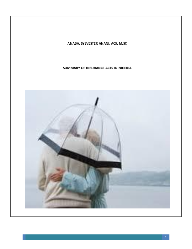 (PDF) ANABA, SYLVESTER ANANI, ACS, M.SC SUMMARY OF INSURANCE ACTS IN ...