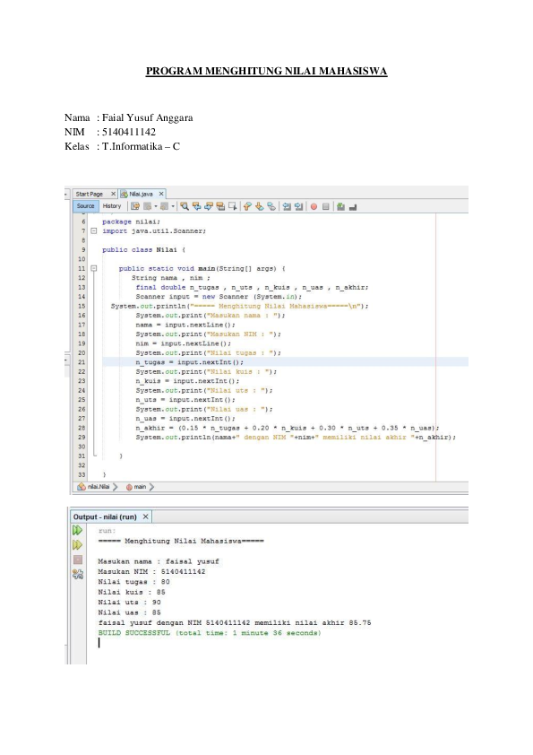 (PDF) PROGRAM MENGHITUNG NILAI MAHASISWA