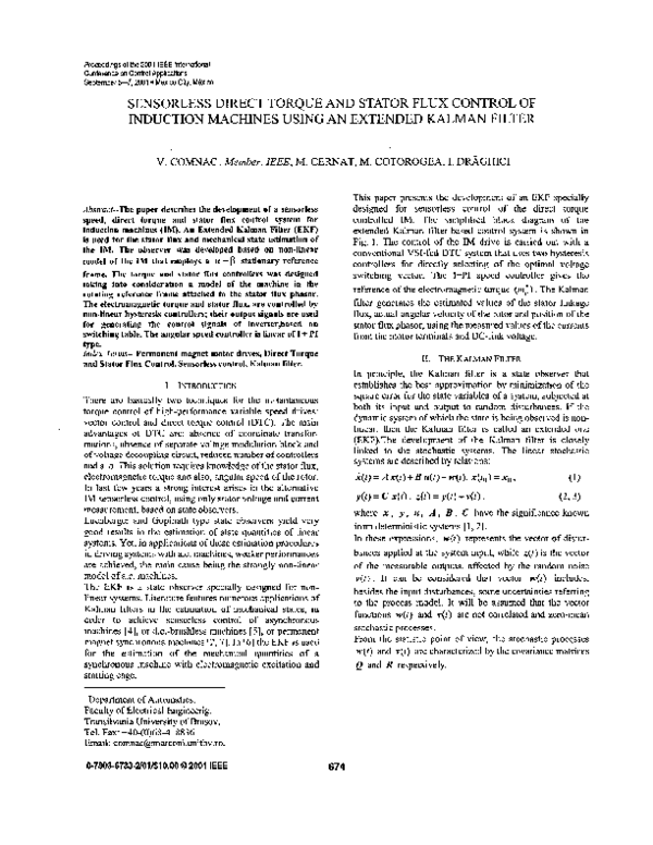 Pdf Sensorless Direct Torque And Stator Flux Control Of Induction